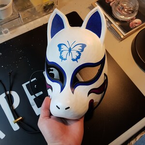 Kitsune Mask Half - Resin Japanese Fox Classic Masks Made to Order ...