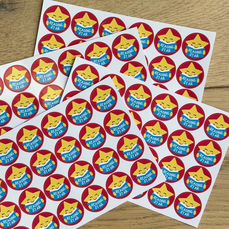 Reading Reward Stickers 25mm With the Wording 'READING STAR' - Etsy