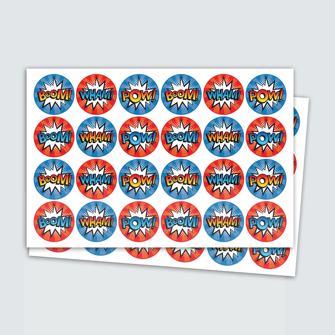 Blue Bam Stickers for Party's Labels, Card Seals, Gift Labels, Favour ...