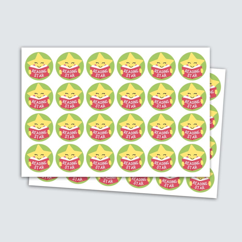 Reading Reward Stickers 25mm With the Wording 'READING STAR' - Etsy