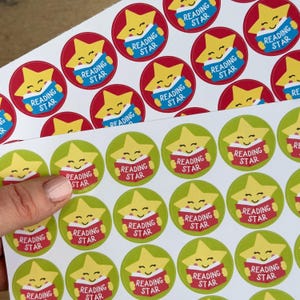 Reading Reward Stickers 25mm With the Wording 'READING STAR' - Etsy
