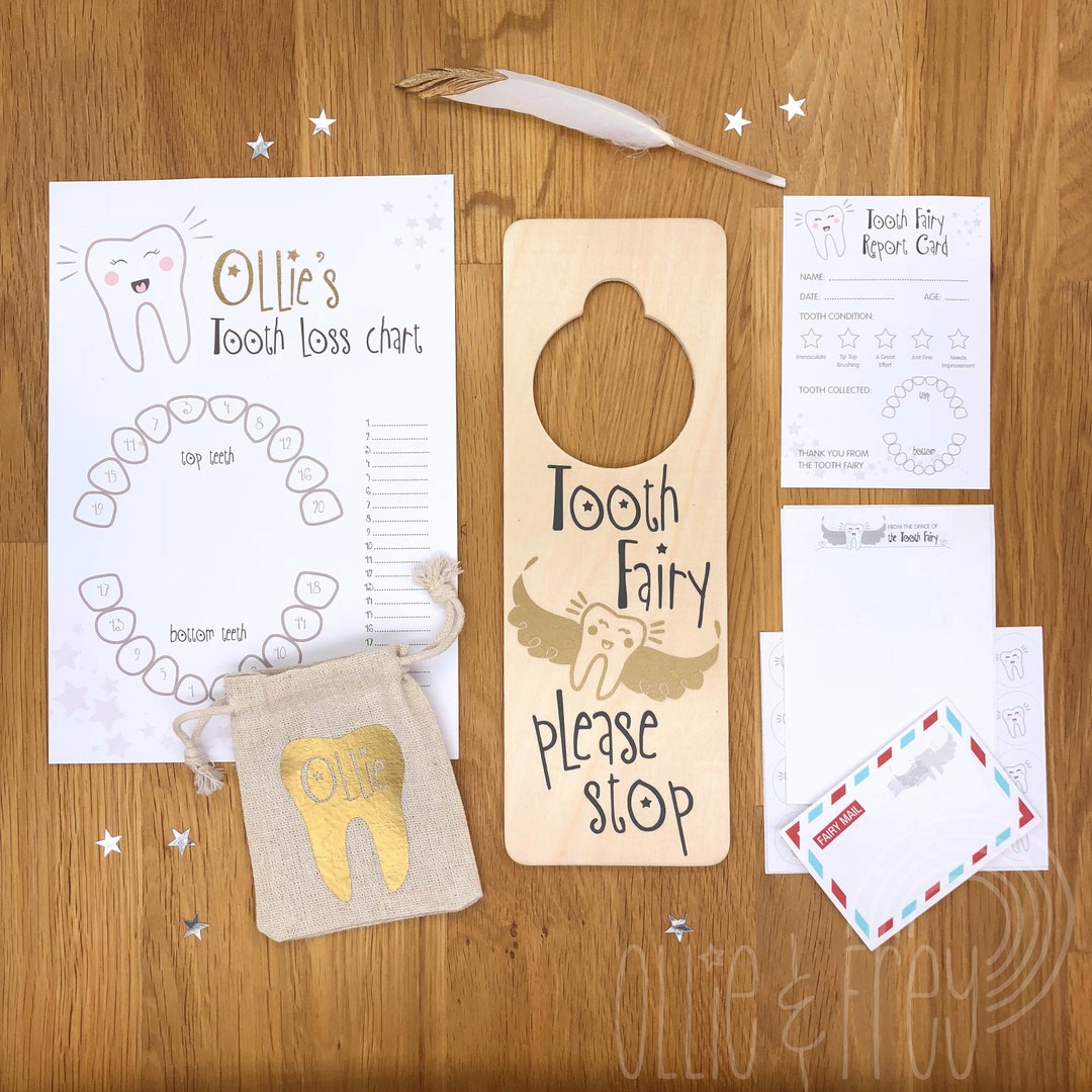 Personalised Tooth Fairy Kit, Tooth Fairy Bag, Tooth Fairy Receipts ...