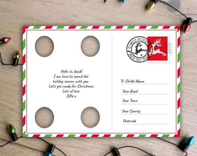 Elf Arrival Post Card- Instant Download-editable - Etsy Canada