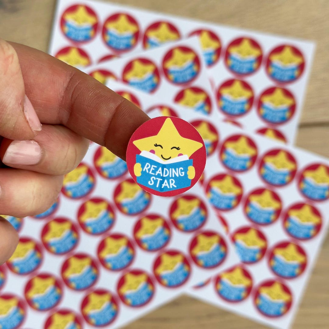 Reading Reward Stickers 25mm With the Wording 'READING STAR' - Etsy