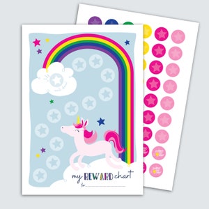 Unicorn Reward Chart With Reward Stickers - Ready to Print File - Etsy