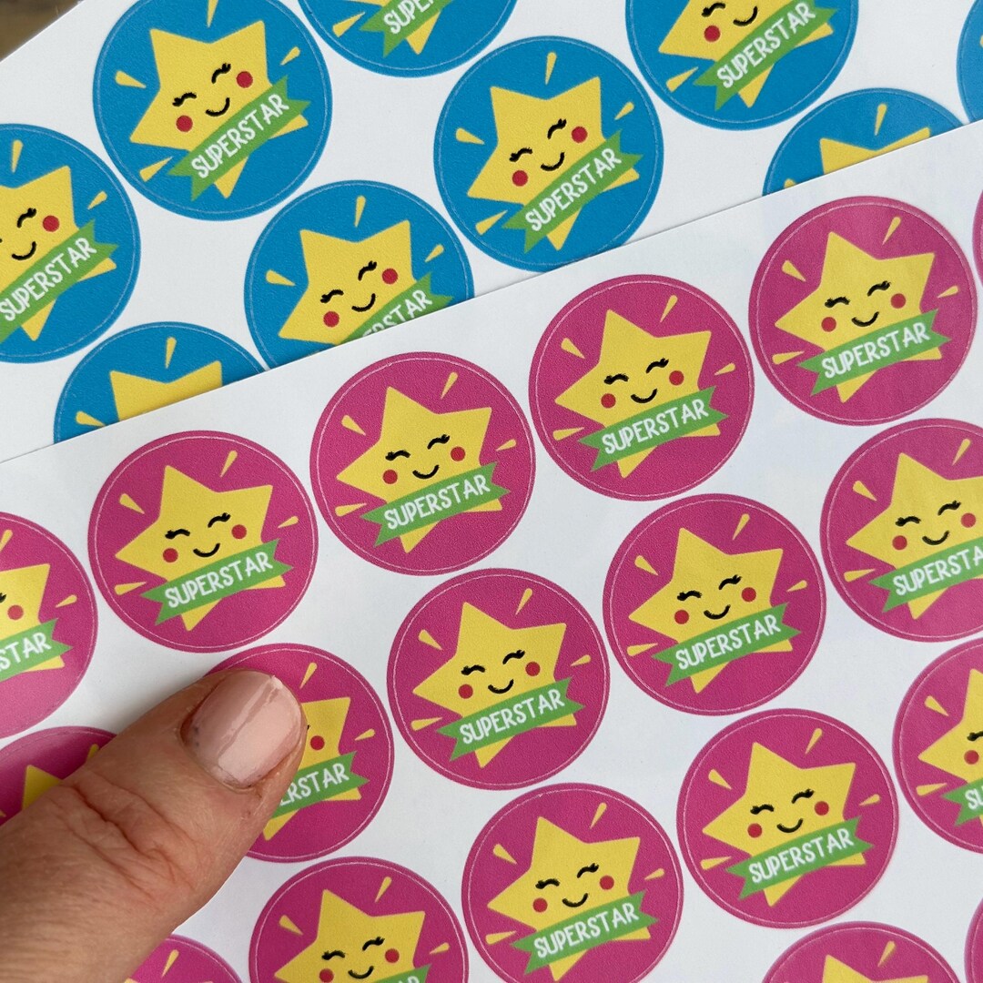 Star Reward Stickers 25mm With the Wording 'SUPERSTAR' - Etsy