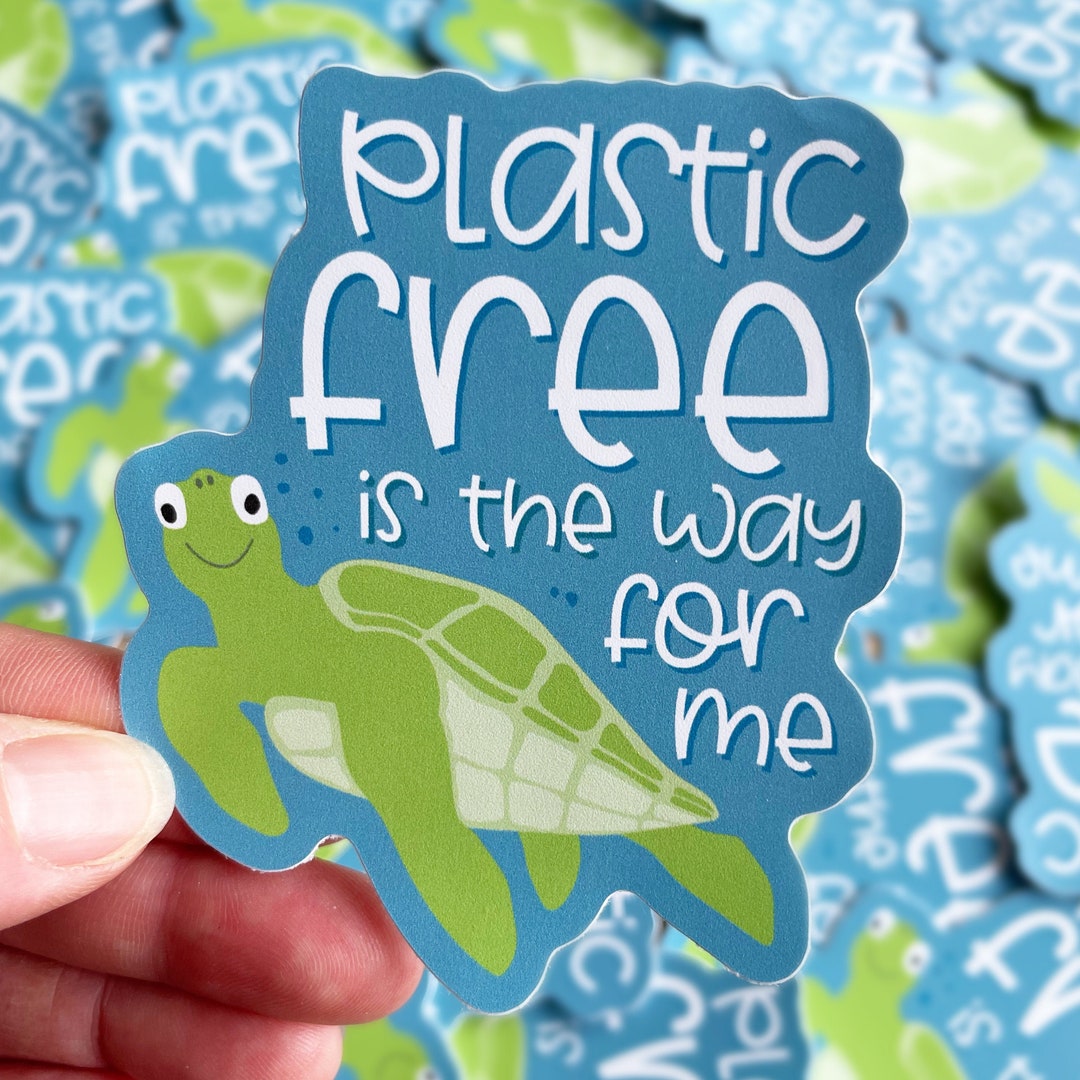 Plastic free turtle vinyl waterproof sticker - Etsy Österreich