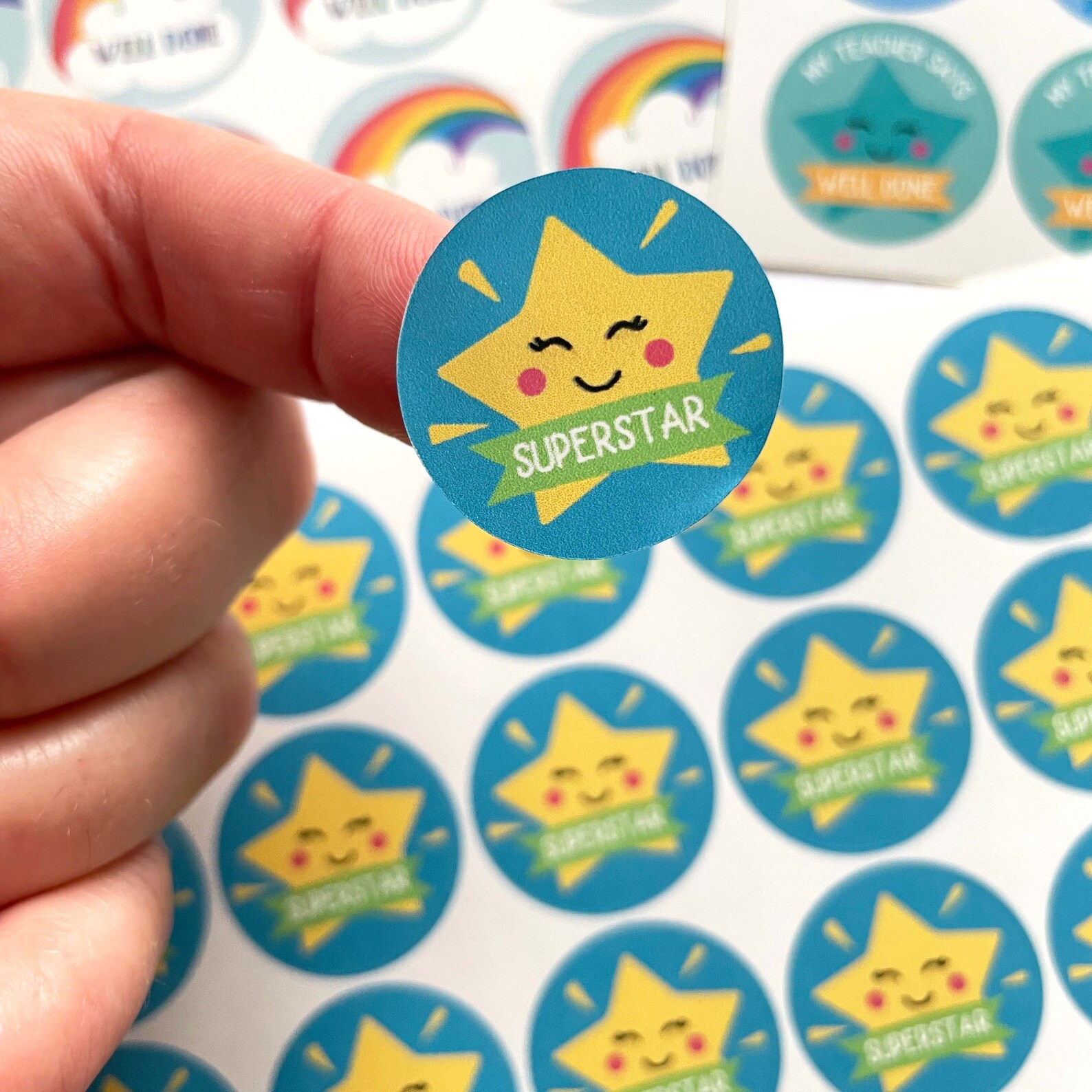 Star Reward Stickers With the Wording 'SUPERSTAR' - Etsy