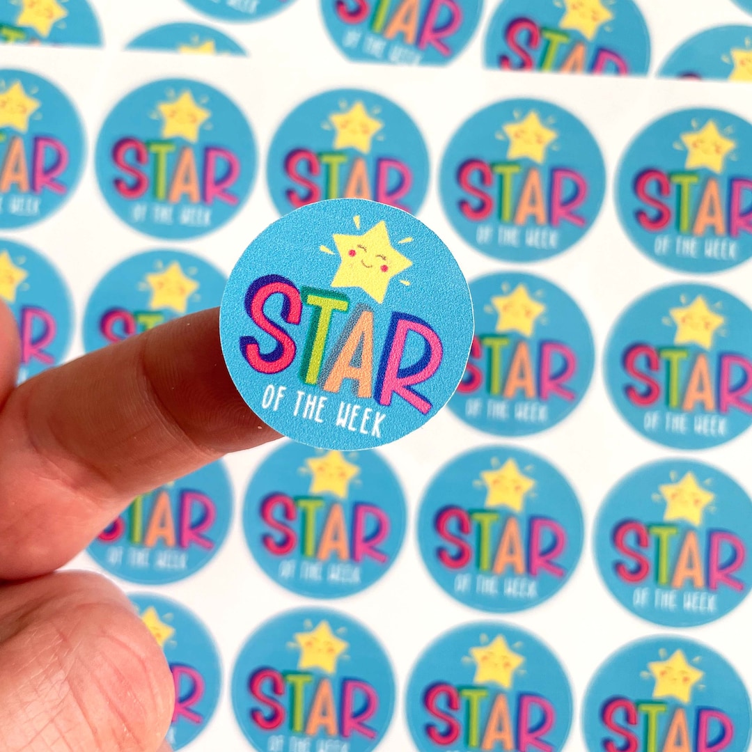 Star of the Week Reward Stickers 25mm - Etsy