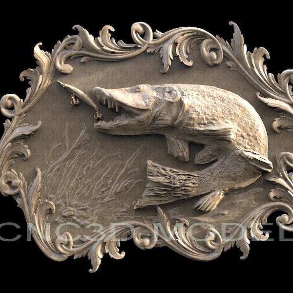 Fish Stl File for Cnc Wood Carving, Cnc Router - Etsy