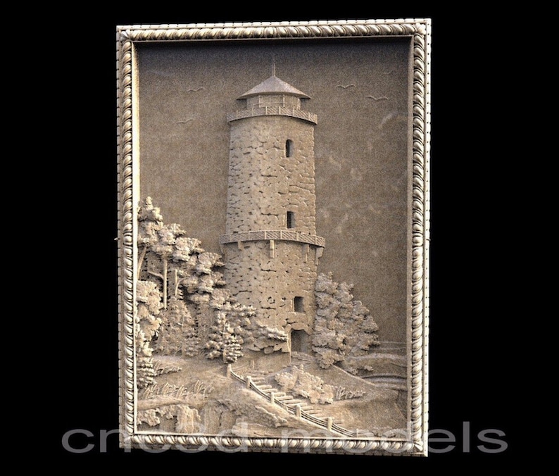 LIGHTHOUSE 3D STL Model for Cnc Router Wood Engraver Carving Machine ...