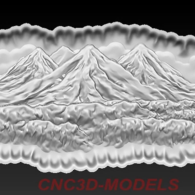Cnc Stl Mountain Range - Etsy