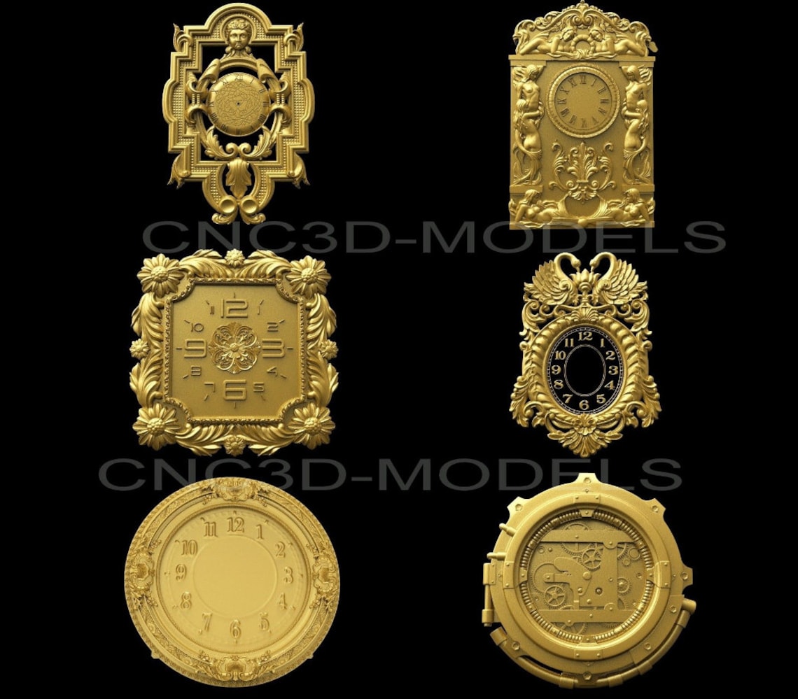 5 Pcs 3D STL Model for CNC Router Engraver Carving Machine | Etsy