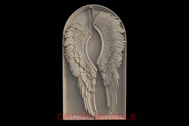 ANGEL Wings 3D STL Model for Cnc Router Wood Engraver Carving Machine ...
