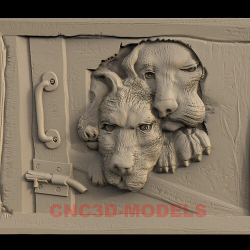 Dog 3d STL Model for CNC Router Relief Artcam Aspire Engraver - Etsy