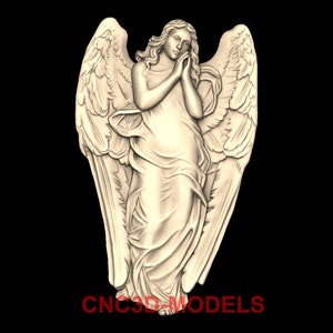 Angel Wings Vcarve Decor Love 3D STL Model for CNC Router Engraver ...