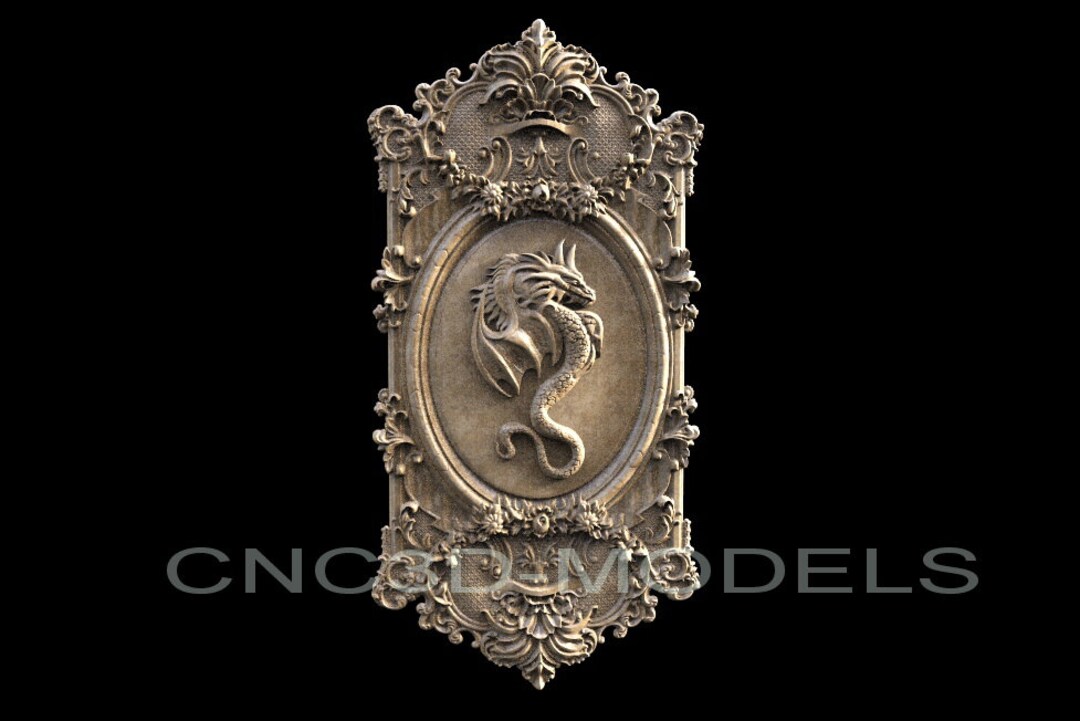 Dragon 3D STL Model for CNC Router Wood Engraver Carving Machine Relief ...