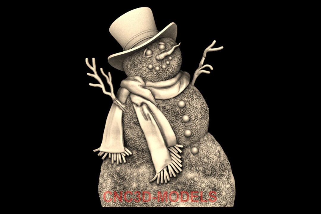 Snowman 3D STL Model CNC Router Engraver Carving Machine Relief Artcam ...
