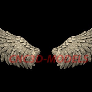 Angel Wings 3D STL Model: CNC Router Carving Files ... - Etsy