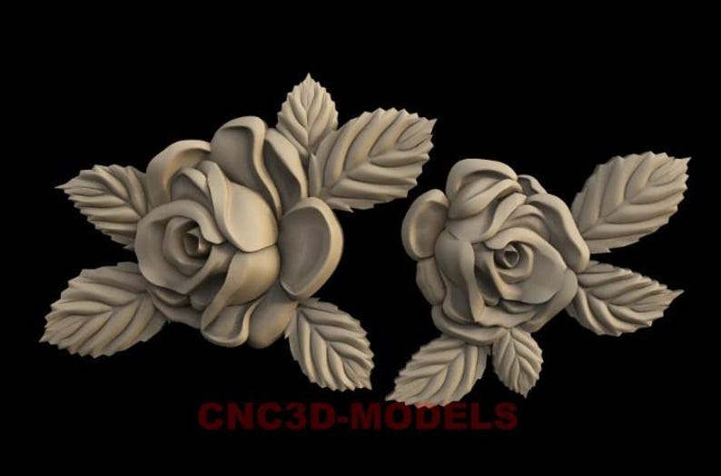 ROSE 3D STL Model CNC Router Engraver Wood Carving Machine Relief ...