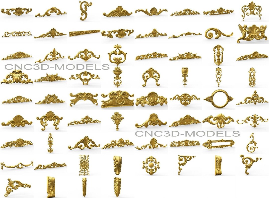 Big Collection 60 Pcs 3D Relief STL Models for CNC Router Wood Carving ...