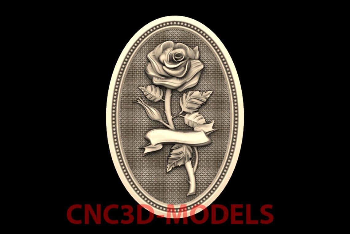 Rose 3D STL Model, CNC Router Engraver File - Etsy