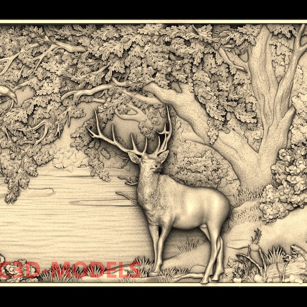 Deer Scene Stl Files - Etsy