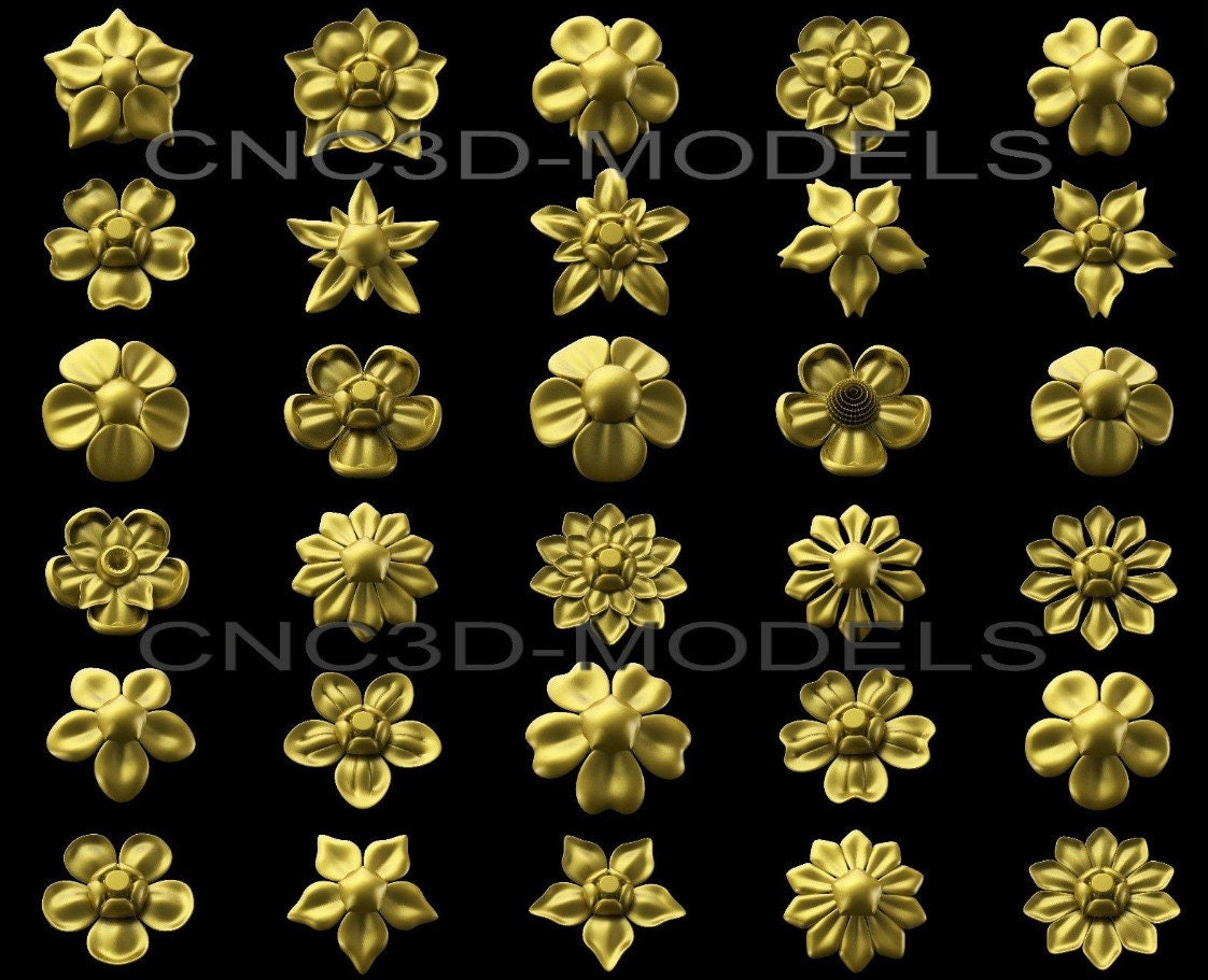 25 Pcs 3D STL Model for CNC Router Engraver Carving Machine Relief ...