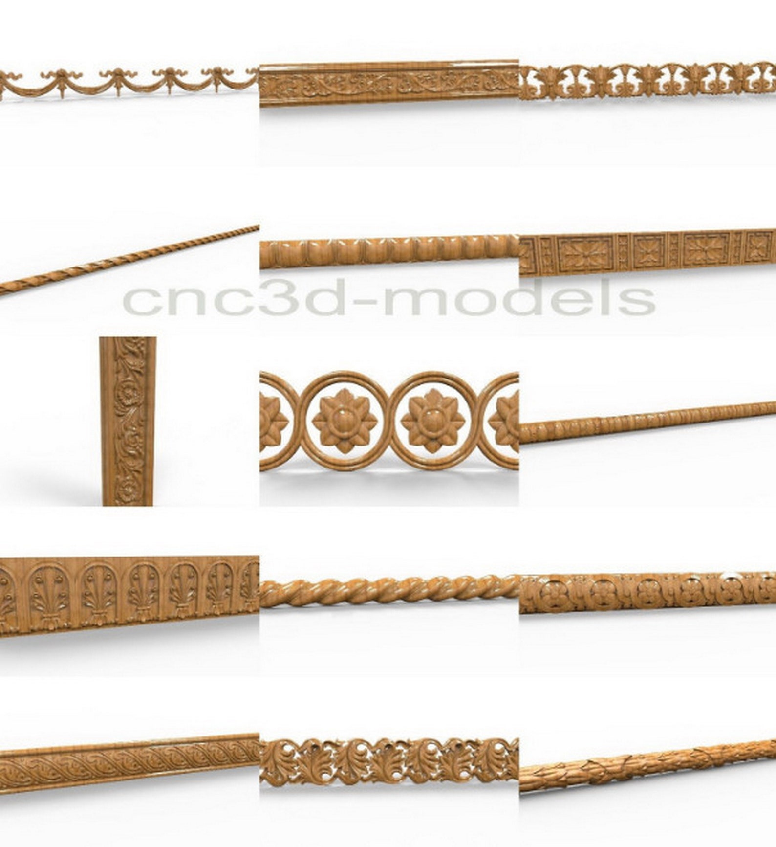 65 Pcs 3D STL Model for CNC Router Engraver Carving Machine | Etsy