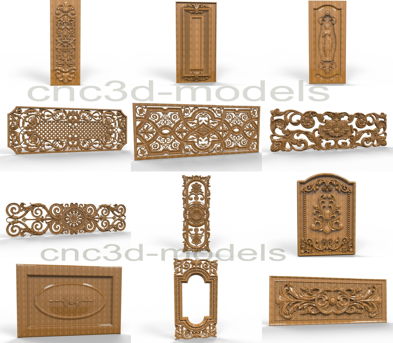 20 Pcs 3D STL Model for CNC Router Engraver Carving Machine Relief ...