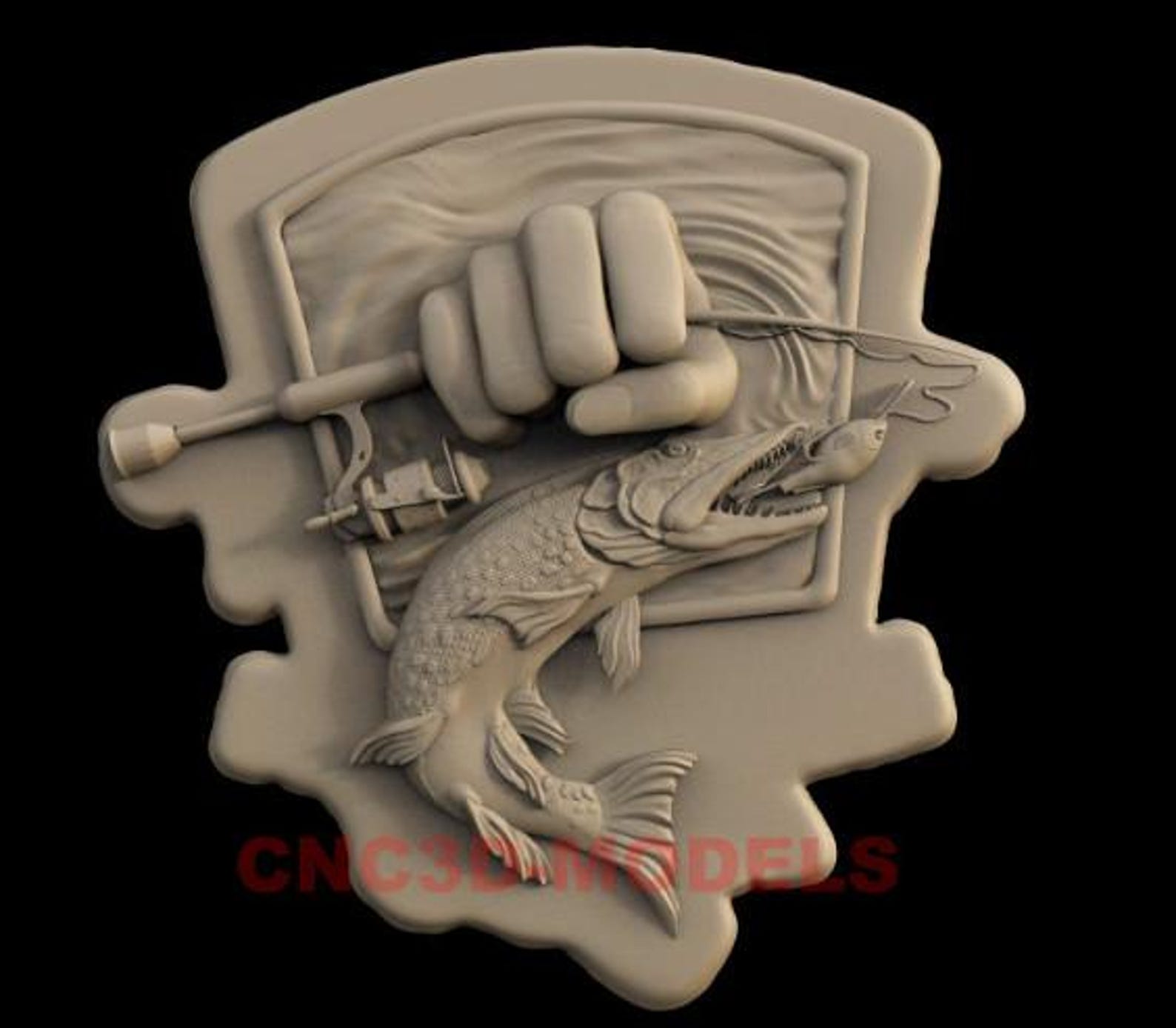 FISH 3D STL Model for CNC Router Wood Engraver Carving Machine Relief ...