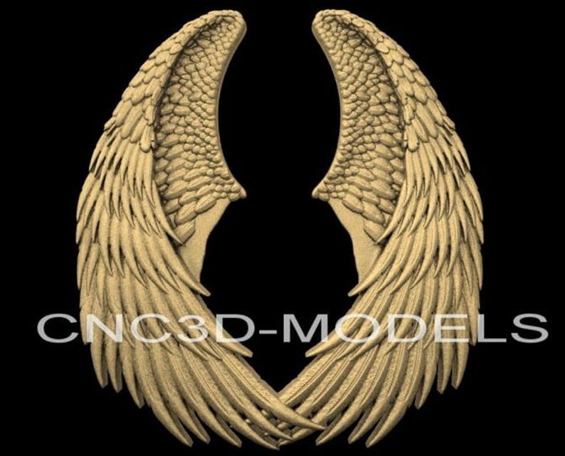 ANGEL Wings 3D STL Model for Cnc Router Wood Engraver Carving Machine ...