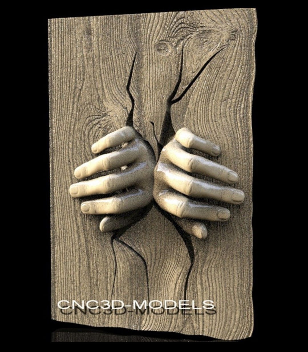 Hands 3D STL Model for CNC Router Wood Engraver Carving Machine Relief ...