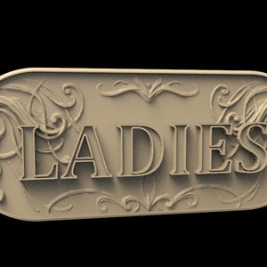 Men & Ladies Room Sign 3D STL Model for CNC Router Wood Engraverrelief ...