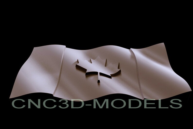 Canadian Waves Flag 3D STL Model for CNC Router Wood Collection (15 Pcs ...