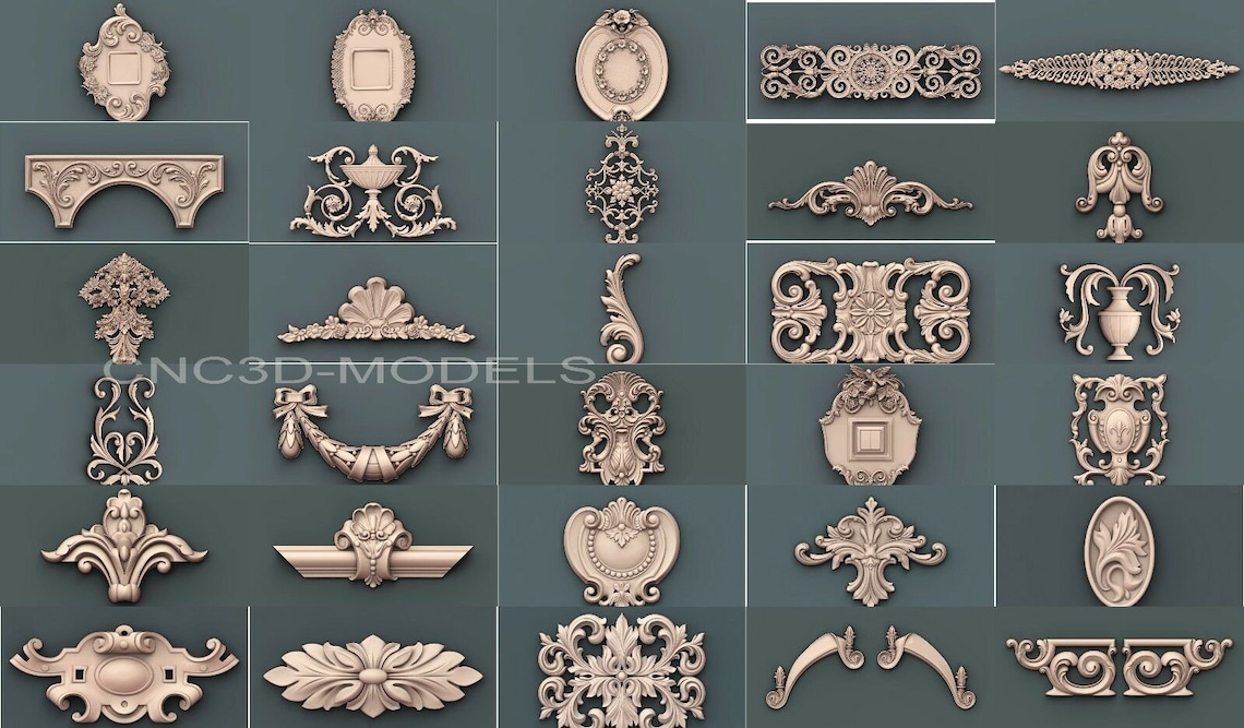 90 Pcs 3D STL Model for CNC Router Engraver Carving Machine - Etsy