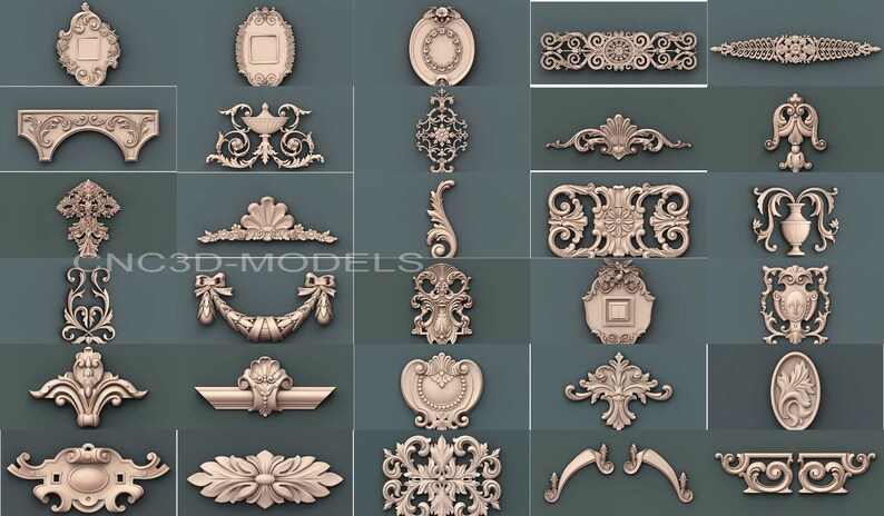 DECOR 90 Pcs 3D STL Model for CNC Router Wood Engraver Carving Machine ...