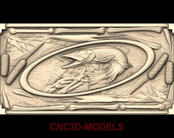 3D STL Model for CNC Router Engraver, Carving Machine Relief, CNC Files for Wood, Fishing 2 - Etsy