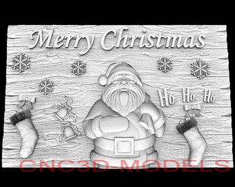 Christmas Holidays Santa Claus STL Model CNC Router Engraver - Etsy
