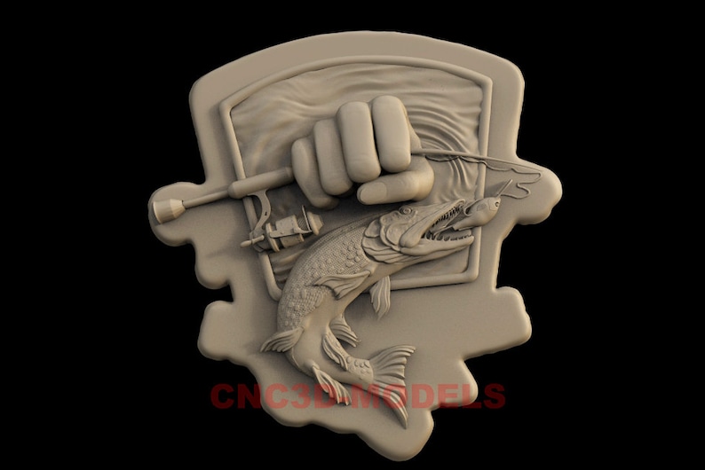 3D STL Model for CNC Router Engraver Carving Machine Relief Artcam Aspire Vcarve Cnc Files FISH ...