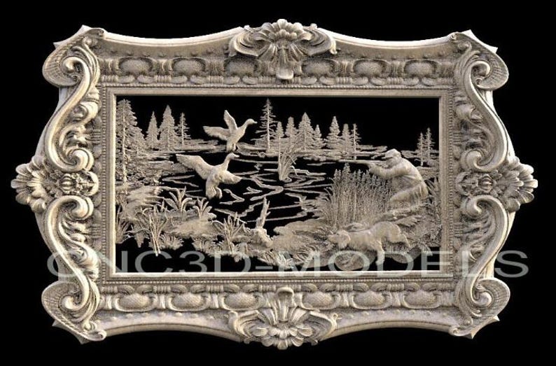 Hunting Duck Relief 3D STL Model, CNC Router Wood, Carving H223 - Etsy
