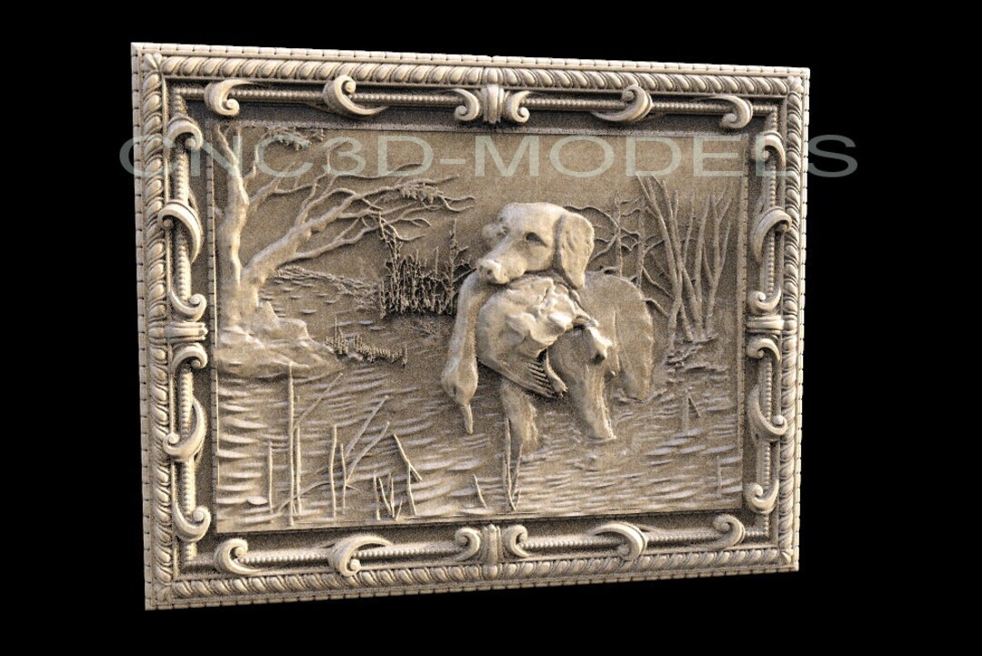 HUNTING 3D STL Model for Cnc Router Wood Engraver Carving Machine ...