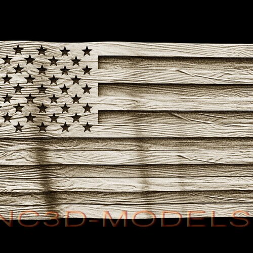 USA Flag CNC Files for Wood 3D STL Model - Etsy