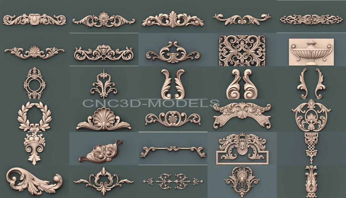 90 Pcs 3D STL Model for CNC Router Engraver Carving Machine - Etsy