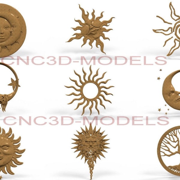 Moon Stl File For Cnc Etsy