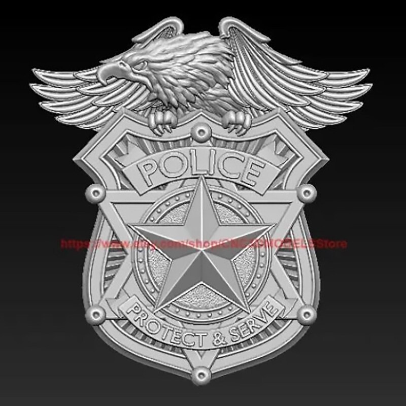 Police Badge Eagle Svg - Etsy