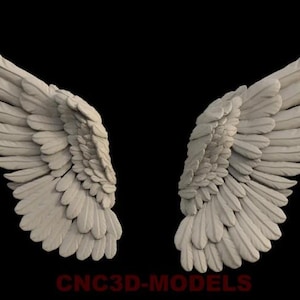 Angel Wings 3D STL Model for Cnc Router Wood Engraver Carving Machine ...