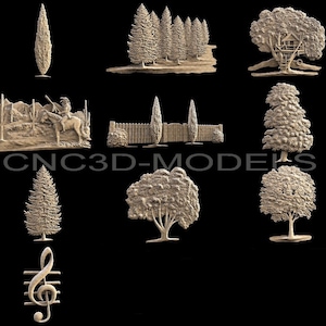 10 Pcs 3D STL Model for CNC Router Engraver Carving Machine Relief ...