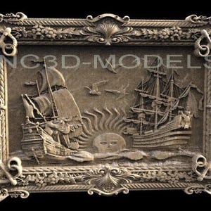 Sailboat Sailing Ship Boat 3D STL Model for CNC Router Engraver Carving ...