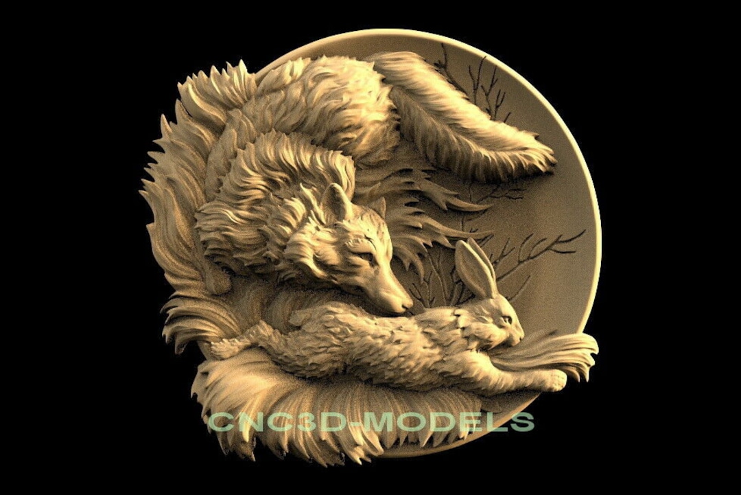 Rabbit Animal 3D STL Model for CNC Router Engraver Carving Machine ...